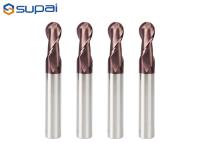 China Long Ball Nose End Mill 50 - 150mm Overall Length Solid Carbide End Mill for sale