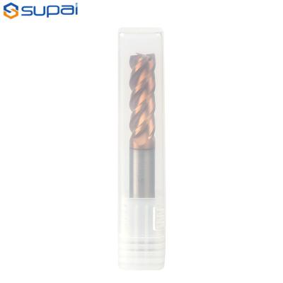 China Square Carbide End Mill CNC Milling Tools For Stainless Steel TiSiN Coating Blue Nano Coating for sale