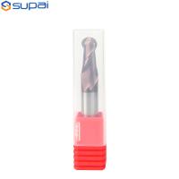 China 2 Flute Carbide Ball Nose End Mill HRC55 With AICrSiN Coating OEM / ODM for sale