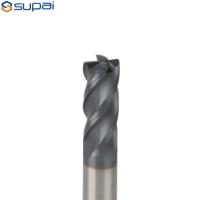 China CNC Hard Metal Corner Radius Milling Cutter Tungsten steel End Mill 4 Flutes  R Cutter Bit for sale