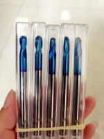 China High Precision Tungsten Carbide Ball Nose End Mill 2 Flutes HRC65 R0.5-R3mm Naco Coated for sale