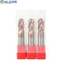 China High Precision  Tungsten Carbide Ball Nose End Mill 4 Flute HRC55 Milling Tools for sale