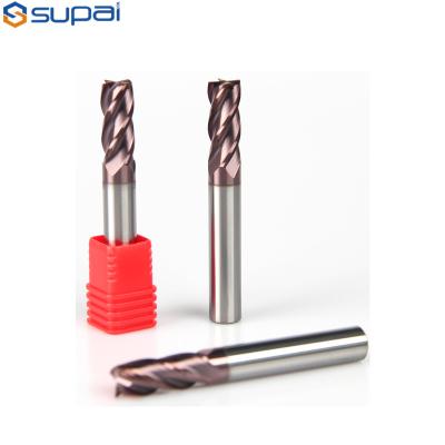 China Tungsten Steel Square End Mill High Precision Aluminum Cutting Tools CNC Working for sale
