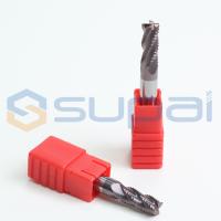 China Milling Solid Tungsten Carbide Roughing End Mill Cutter With Rougher Corrugated Edge for sale