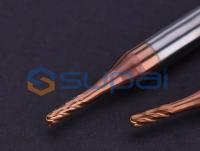 China 2 4 Flutes Micro Solid Tungsten Carbide Long Neck Flat Ball Nose End Mill For Milling Tiny Deep Hole for sale