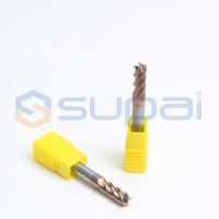 China 4 Flute Solid  Carbide End Mill Milling Cutter For Stainless Steel Cemented , Titanium Alloys for sale