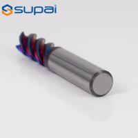 China Hardest 65 HRC Naco blue coated standard 4 flute end mill blue for steel carbide end mills for sale