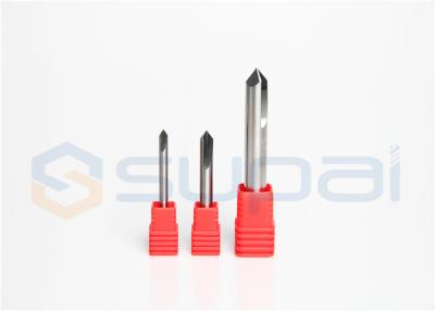China Carbide Chamfer End Mill V Groove Router Bit 60 Degree , 4 Flutes , 1/4 Inch Shank for sale