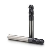 China Long Tungsten Solid Carbide Ball Nose End Mill Cnc Round Spherical Milling Cutter Cutting Tools for sale