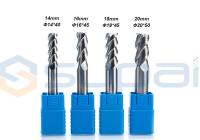 China High Performance Solid Carbide 3F End Mills For Aluminum Reduced Shank OEM Tools for sale
