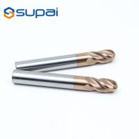 China Tungsten Carbide 4 Flutes Ball Nose Carbide End Mill Sharp Edge For Alloy Steel for sale