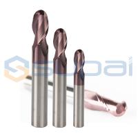 China Carbon Steel Ball Nose End Mill For High Speed Cutting 2-8 Flutes for sale