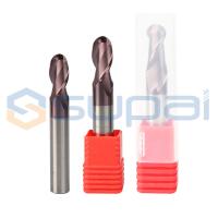 China Carbon Steel Ball Nose End Mill For High Speed Cutting 2-8 Flutes for sale