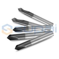 China Custom Made Chamfer End Mill For Metal Steel / Flat Countersink Drill Bit for sale