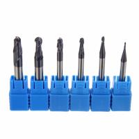 China Tungsten Carbide 2/4 Flutes Ball Nose End Mill With Nano Coating for sale
