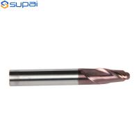 China Solid Carbide Cutting Tool HRC45 Ball Nose End Mill for sale