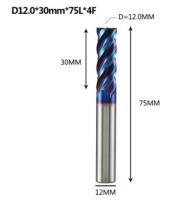 China 4 Flutes Solid Tungsten Carbide End Mill HRC50 For Stainless Steel for sale