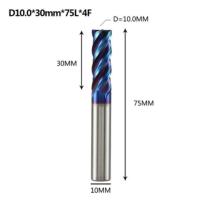 China 4 Flutes Solid Tungsten Carbide End Mill HRC50 For Stainless Steel for sale
