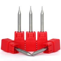 China HRC55 Solid Aluminum End Mill Ball Nose Type With 2 Flute for sale