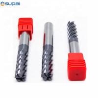 China 58HRC Helix Cutters Carbide End Mill Uneven Lead Unequally Pitched for sale