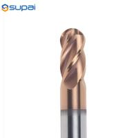 China 4 Flute Carbide Ball Nose End Mill Tisin Coating For Stainless Steel for sale
