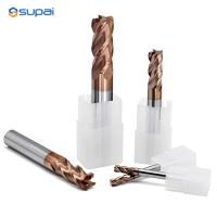 China Tungsten Carbide Corner Radius 55HRC 4 Flutes End Mills AlTiSiN Coating for sale