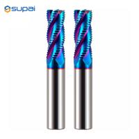 China Solid Carbide 4 Flute Roughing End Mill ​HRC65 DLC Coating for sale