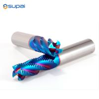 China Solid Carbide 4 Flute Roughing End Mill ​HRC65 DLC Coating for sale
