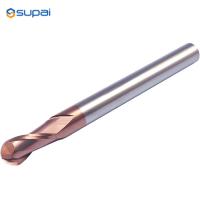 China HRC55 CNC Ball Nose Spiral End Mills Vollhartmetall For Wood for sale