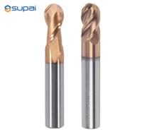 China HRC55 CNC Ball Nose Spiral End Mills Vollhartmetall For Wood for sale