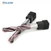 China Steel Solid Carbide 2 Flute Twist Drill Bit With Coolant Hole for sale