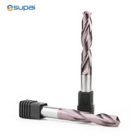 China Steel Solid Carbide 2 Flute Twist Drill Bit With Coolant Hole for sale