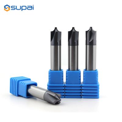 China Carbide 4 Flute Inner Corner Radius End Mill CNC Cut Bit for sale