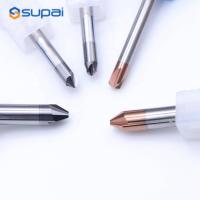 China CNC Carbide 3 Flute Chamfer Milling Cutter For Steel 8X90 Degree for sale