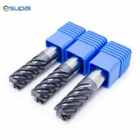 China 6 Flute HRC58 Solid Carbide Finishing Roughing Milling Cutter For Metal for sale