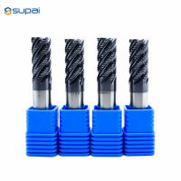China 6 Flute HRC58 Solid Carbide Finishing Roughing Milling Cutter For Metal for sale
