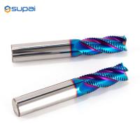 China Solid Carbide Fresas 4 Flutes Flat End Mill HRC58 Inch 1 / 8
