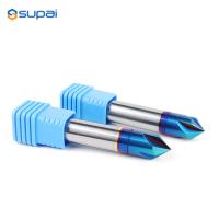 China Tungsten Carbide 4 Flutes Chamfer End Mill CNC Cutting Tools for sale