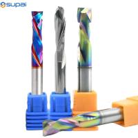 China CNC Wood End Mill Cutters Compression Wood Router Bits 1 / 4