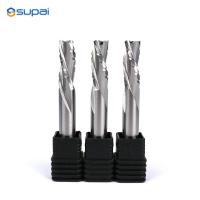 China CNC Wood End Mill Cutters Compression Wood Router Bits 1 / 4