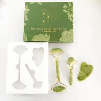 China Face Lift Double Sided Jade Roller Massager for Natural Beauty and Face Lifting for sale
