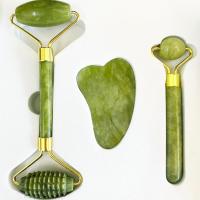 China Face Lift Double Sided Jade Roller Massager for Natural Beauty and Face Lifting for sale