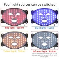 China 40*29.5cm LED Face Mask 4 Color Light Photon Acne Treatment Whitening Silicone Skin Care for sale