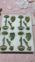 China Custom Magnetic Box Packaging Skin GuaSha Naturel Massage Jade Roller for Face Neck Body for sale