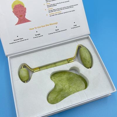 China Jade Roller Custom Logo Noiseless Facial Tool /Customized Logo for Facial Circulation for sale