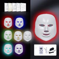 China 7 Colors LED Face Mask Plugs Type CN for Anti Wrinkle Red Light Therapy Waterproof NO for sale