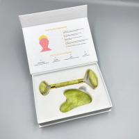 China 100% Natural Jade Stone Jade Roller Gua Sha Set for Skin Care Tools Anti-Puffiness for sale
