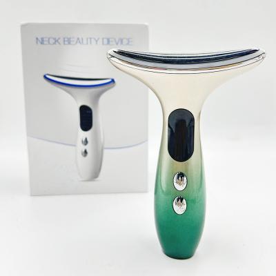 China EMS Heated Vibration Neck Face Lifting Beauty Device for Face and Neck Treatment Area for sale