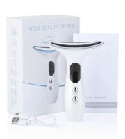 China EMS Heated Vibration Neck Face Lifting Beauty Device for Face and Neck Treatment Area for sale