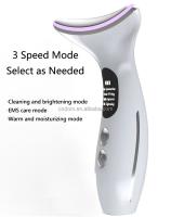 China EMS Heated Vibration Neck Face Lifting Beauty Device for Face and Neck Treatment Area for sale